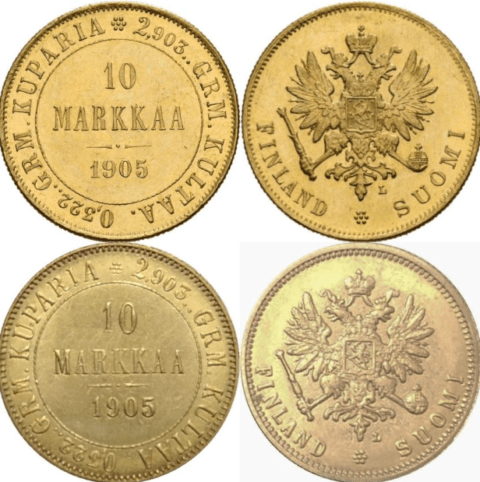 10 markkaa suuriruhtinaskunta - väärennökset - Suomenmarkat.fi